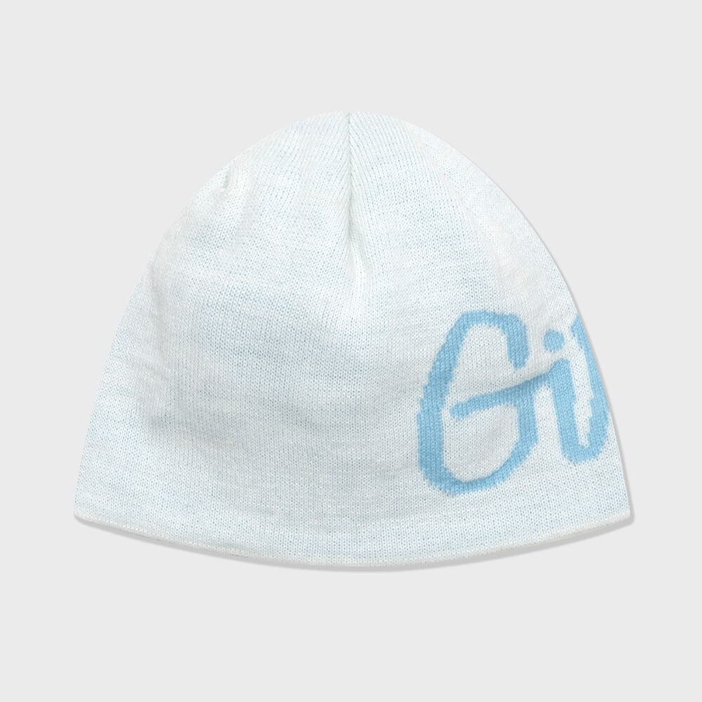 걸스케이트보드 JACQUARD TYPO LOGO BEANIE ivory - 위시버킷