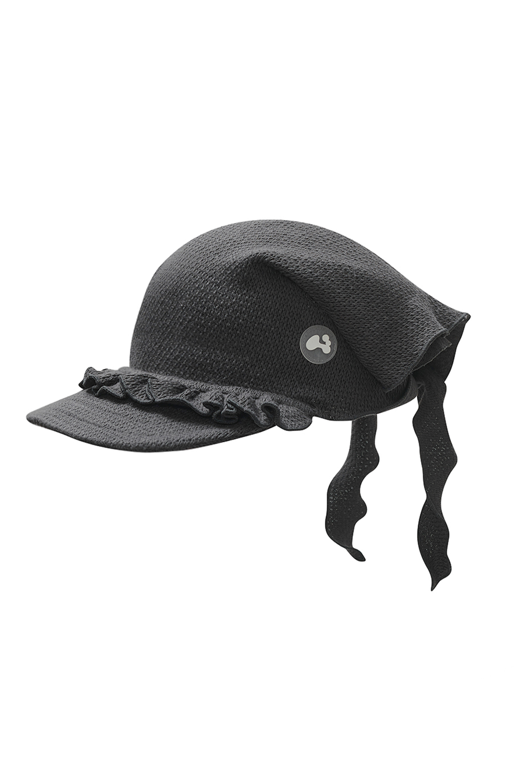 허그유어스킨 Frill winter visor cap (Charcoal) - 위시버킷