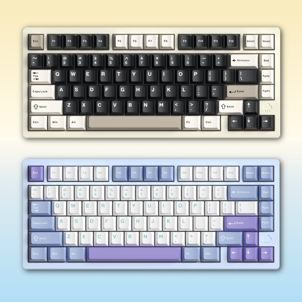 WOB RAINY75 레이니75 가스켓구조 중옵 violet축3500mAh - 위시버킷