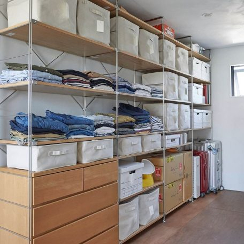 무인양품 [MUJI] SUS 떡갈나무 스테인리스 유닛 선반 세트 와이드 L - 위시버킷