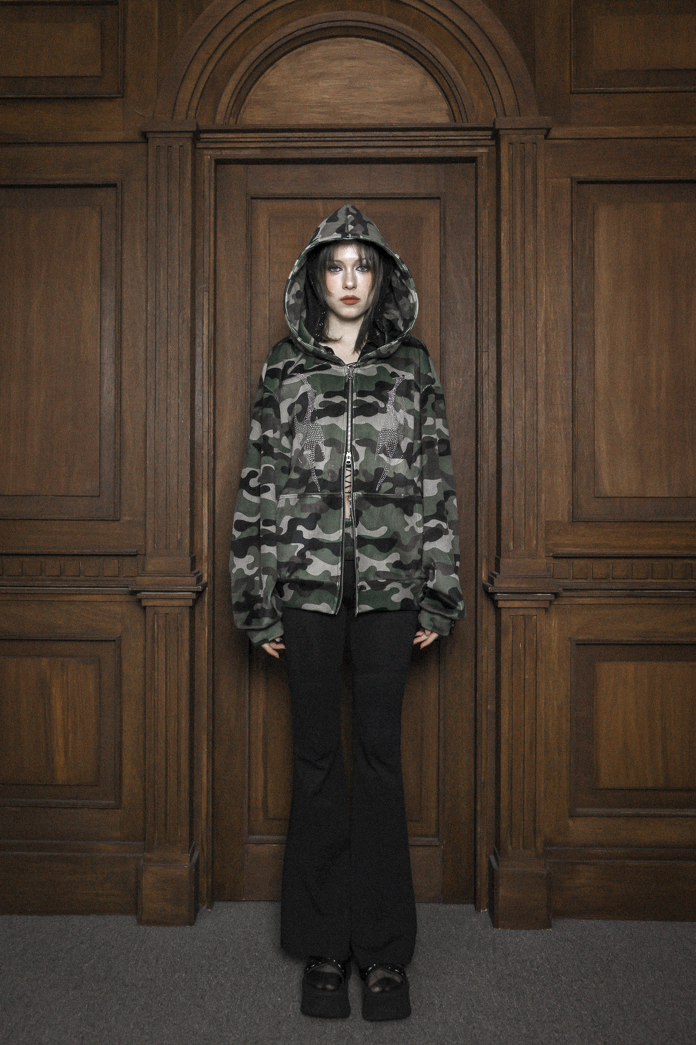 카이야 LISA hoodie 2 - camo - 위시버킷