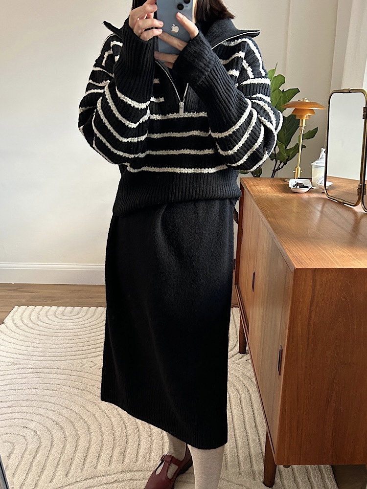 코스 코스 하프집 퍼넬넥 울점퍼(2col) 23FW - 위시버킷