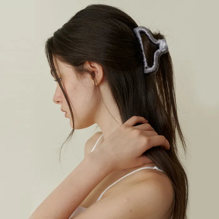 카인더베이비 basic middle hair claw - gray - 위시버킷