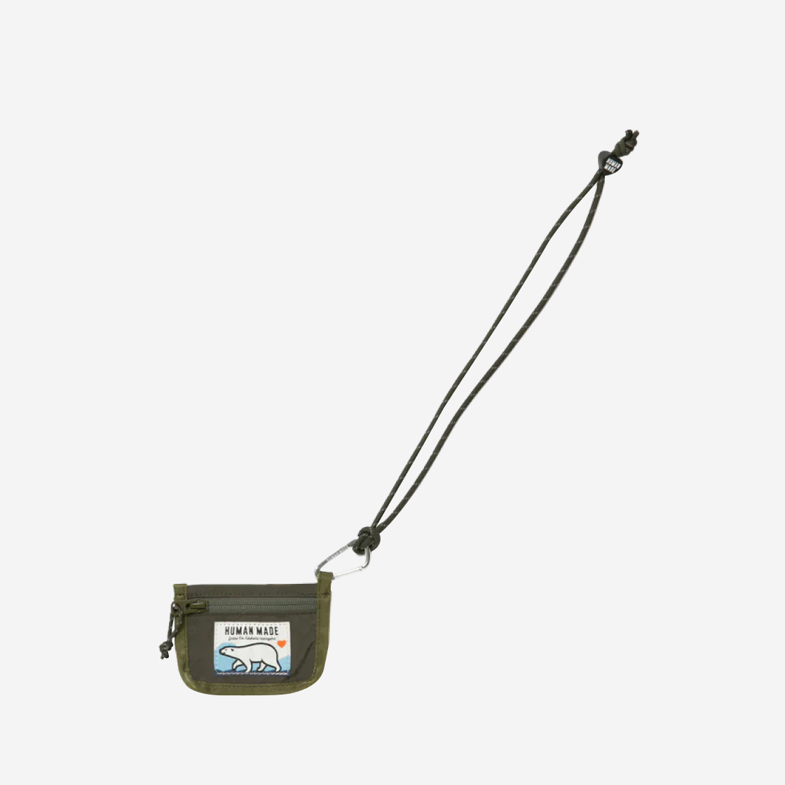 휴먼메이드 Human Made Nylon Card Case Olive Drab - 위시버킷
