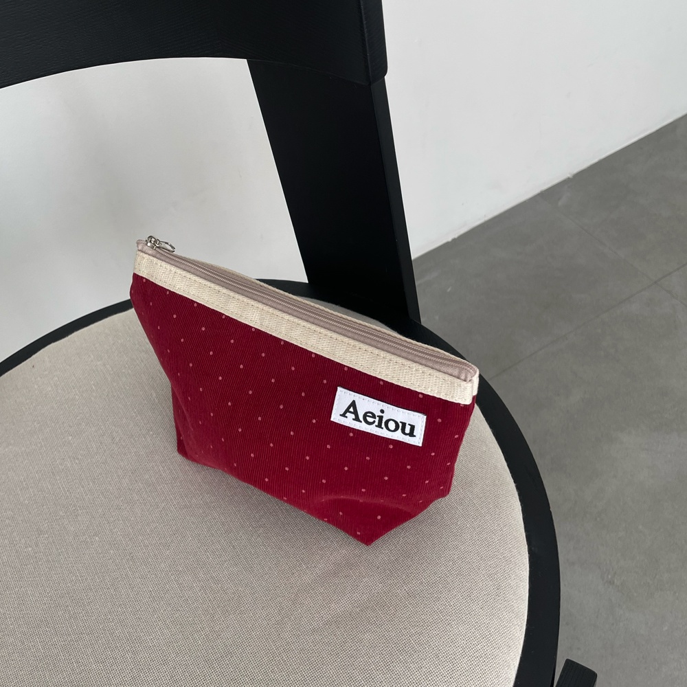 아에이오우 Aeiou Basic Pouch (L size) Little Dot Red - 위시버킷