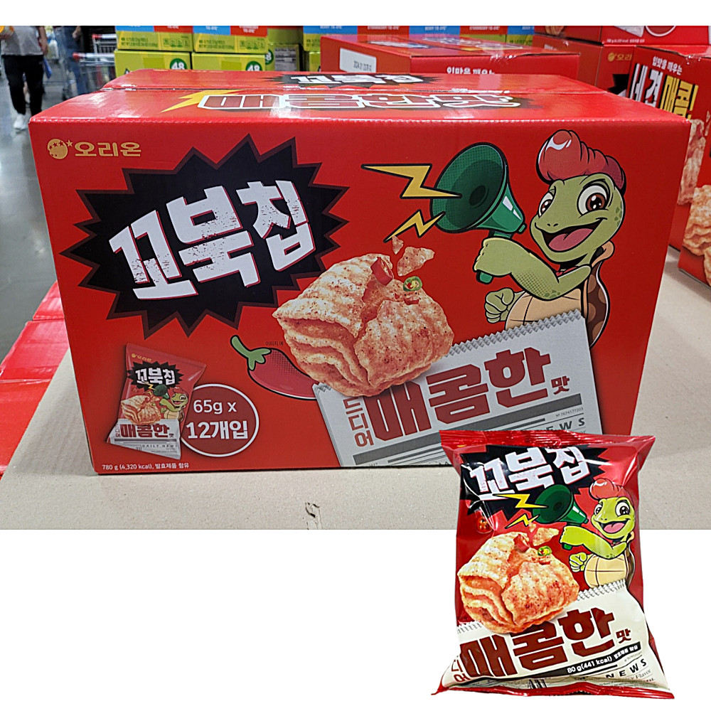오리온 꼬북칩 매운 매콤한맛 65g x 12개 12봉 [원산지:국산(충청북도 청주시 흥덕구)] - 위시버킷