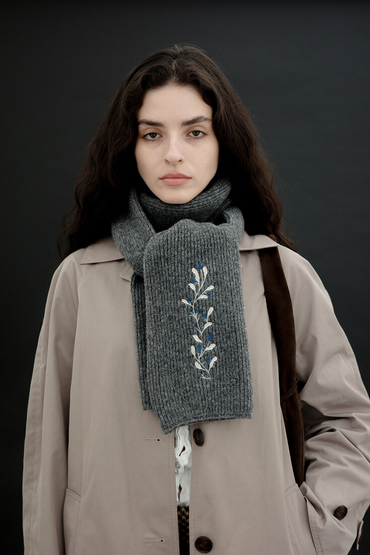 레멜 MERINO WOOL MUFFLER GREY - 위시버킷