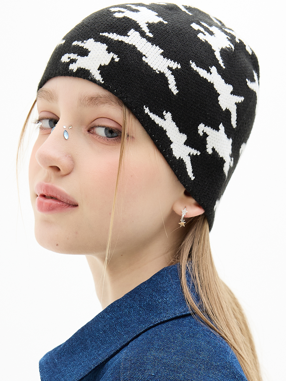 러브이즈트루 DN 2D CAT BEANIE(BLACK) - 위시버킷