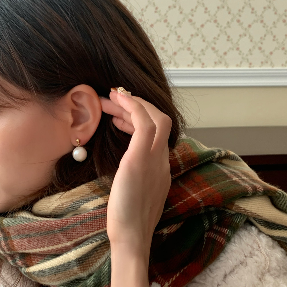 폴아이마이미 실버925 18K도금 브릿 담수 진주 은 귀걸이 - 위시버킷