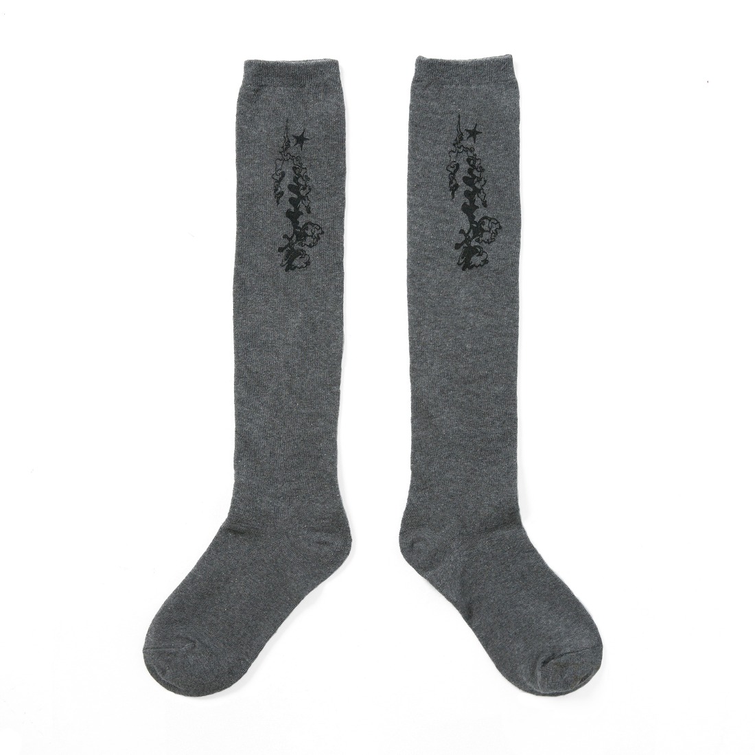 포 [Haesun Lee] Silk Screen Knee socks - 위시버킷