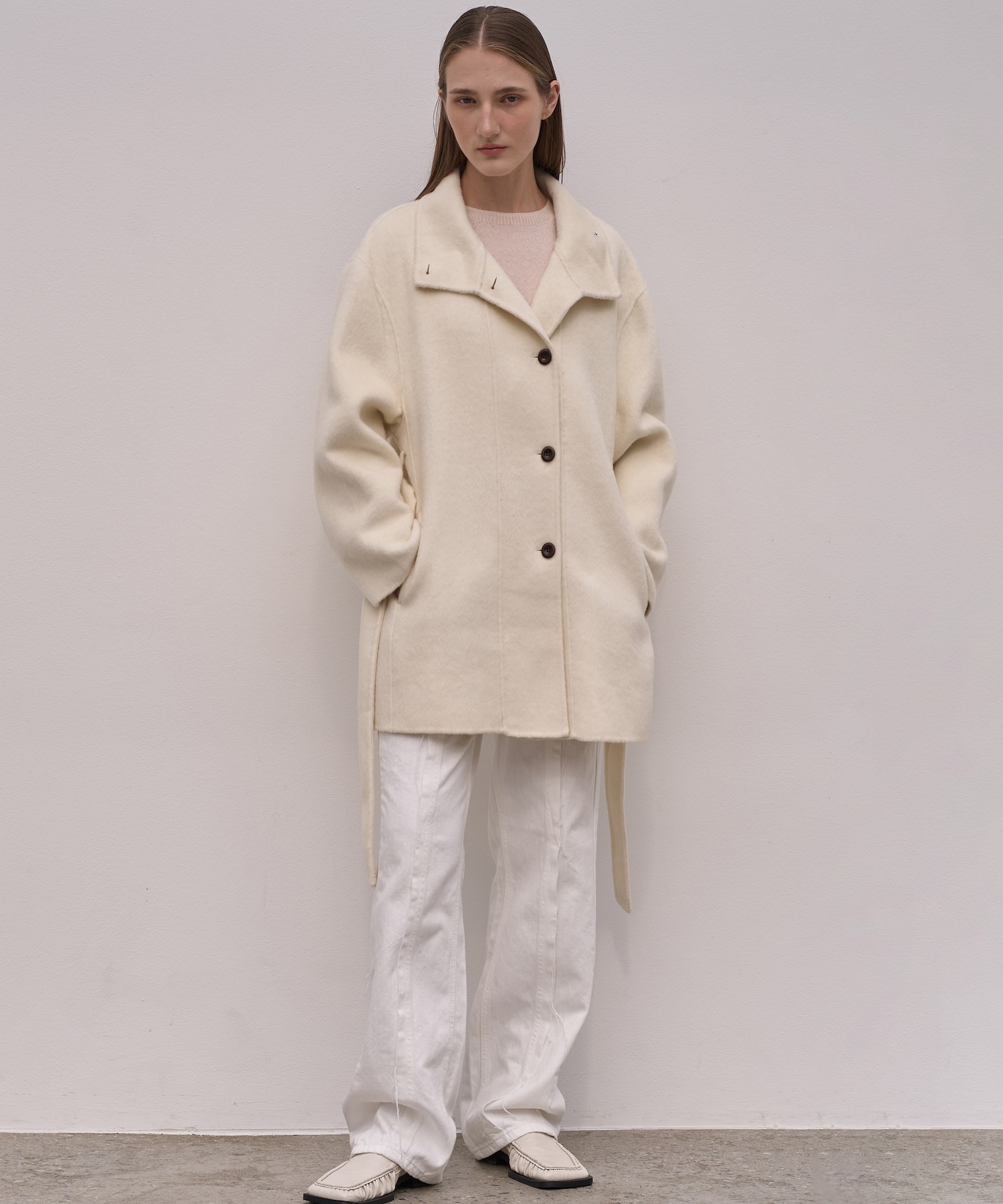 엘리오티 엘리오티 [3월 12일 순차출고 예정] Handmade Wool Half Robe Coat_2Color - 위시버킷