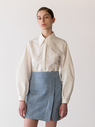 르 Le volume sleeve shirt (ivory) - 위시버킷