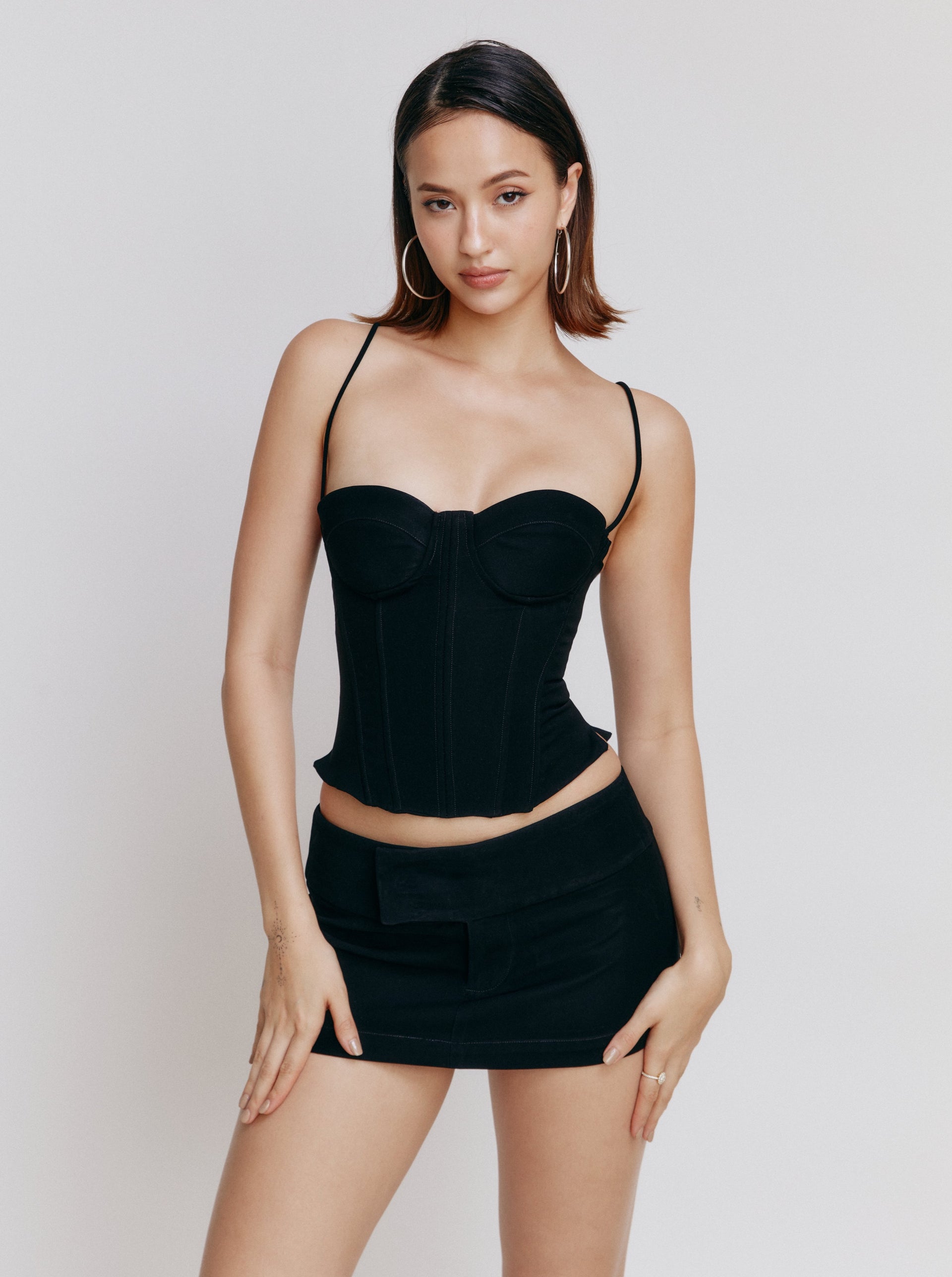 MIXEDGALS 90's Corset - Black - 위시버킷