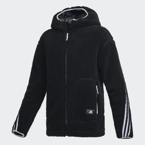 아디다스 풀집 하이 칼라 쉐르파 재킷 HR8428 - 위시버킷