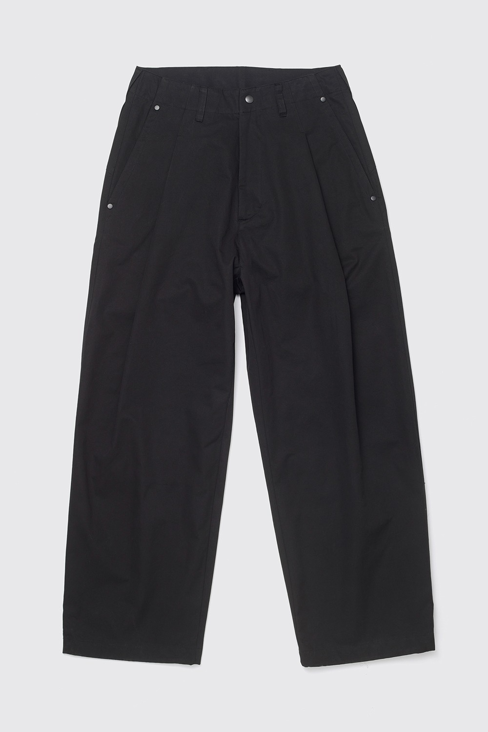 소우이 Deep Pleats Trousers V2 Black - 위시버킷