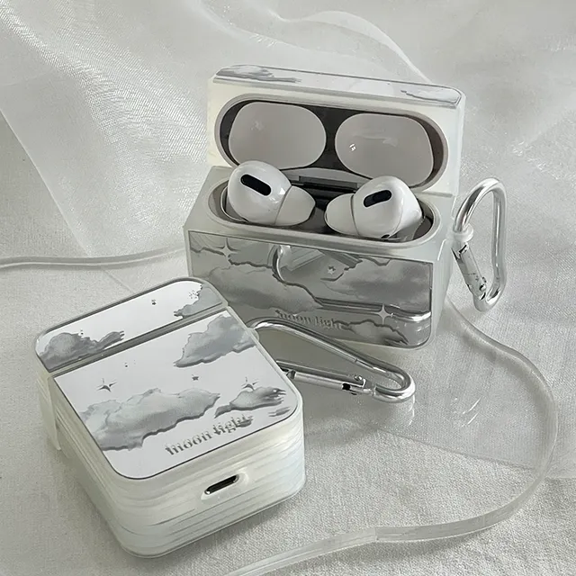 나인틴프라이데이 당일출고🚀 문라이트 거울 구름 별 에어팟1세대 에어팟2세대 에어팟3세대 에어팟 프로 에어팟프로2 에어팟프로2세대 케이스 위시버킷