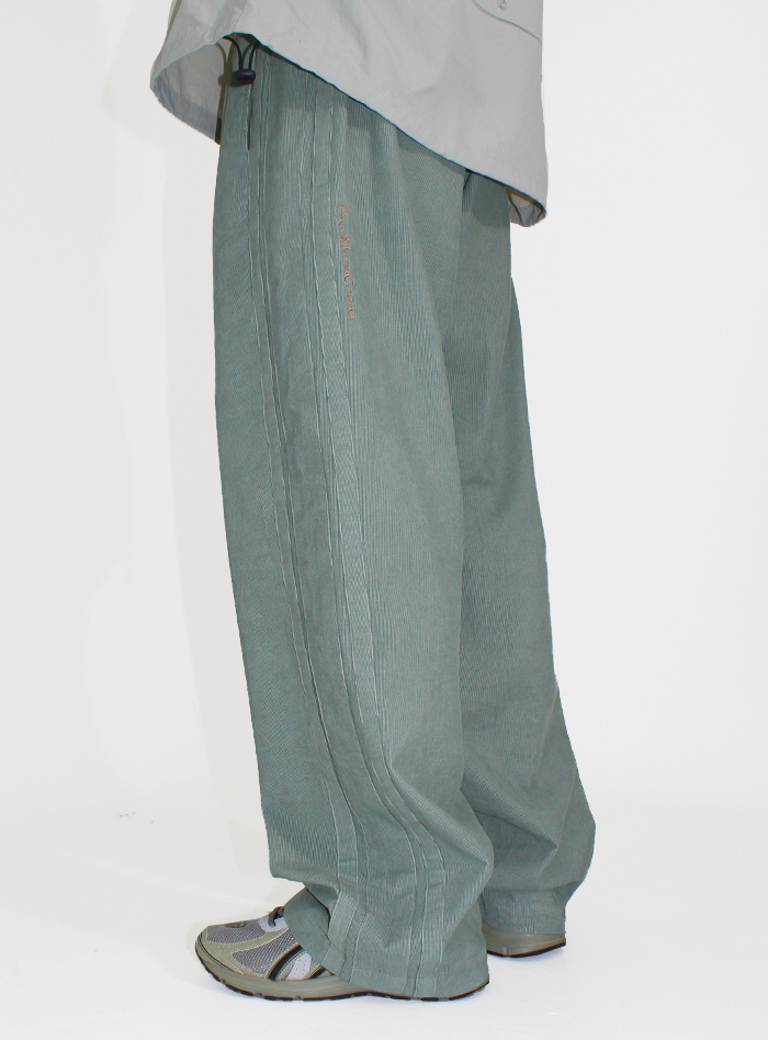 피엠코 CORDUROY LINE PANTS (GREEN) - 위시버킷