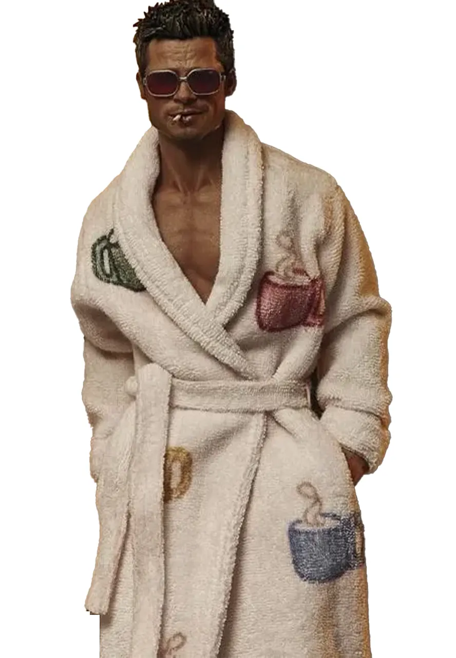 파이트클럽 Tyler Durden Fight Club Bath Robe White Coat - 위시버킷
