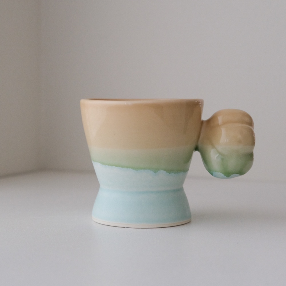 롬아카이브 Cotton Wool Cup 01 (Texture / Beige Mint) - 위시버킷
