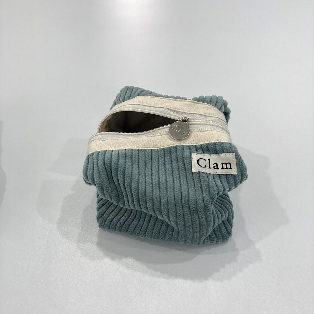 클램 Clam round pouch _ Corduroy dolphin - 위시버킷