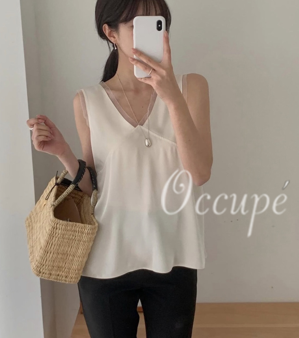 오큐페 오큐페 미엘 노아 나시 블라우스 (4col) miel 민소매 나시블라우스 - 위시버킷