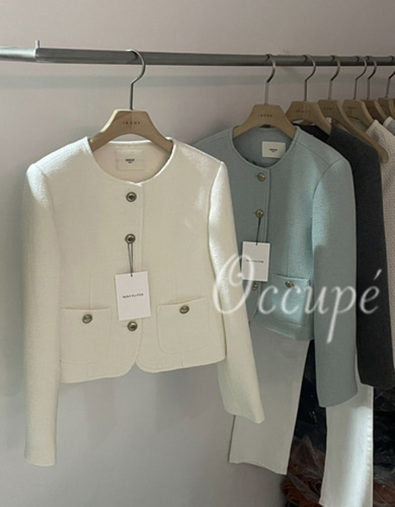 오큐페 [아이당일]이너프 어스 트위드 자켓 봄 (3col) inouf - 위시버킷