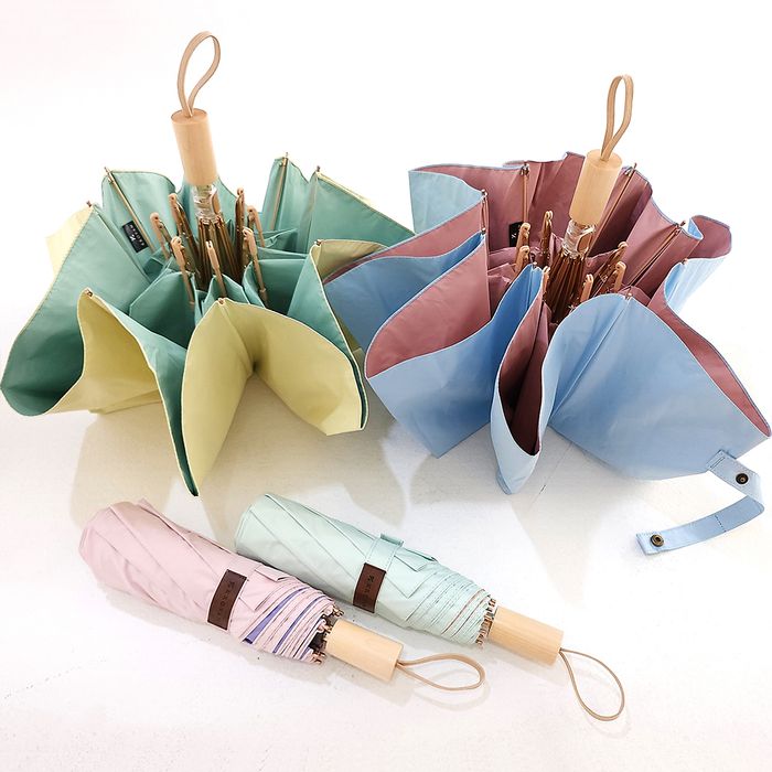 크로반 [29CM 단독][무료각인]크로반 UV암막 양면컬러 자외선차단 우양산 크로스 우산 파우치 KR35 - 위시버킷