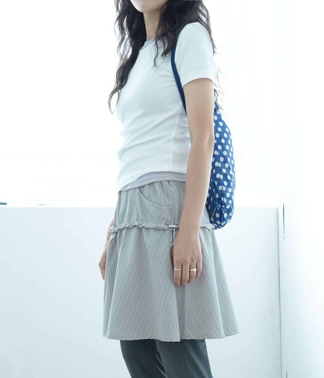 피에브레 피에브레 stripe string midi skirt (2c) - 위시버킷