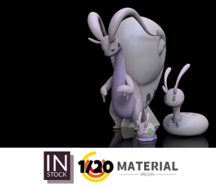 Hisui Goomy Sliggoo & Goodra-주식, 1/20 송진 피규어 - 위시버킷