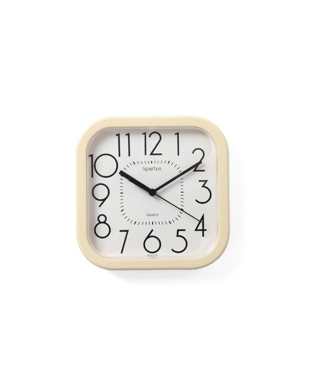 스파투스 SPARTUS [SPARTUS] 1980's Ivory Plastic Wall Clock - 위시버킷