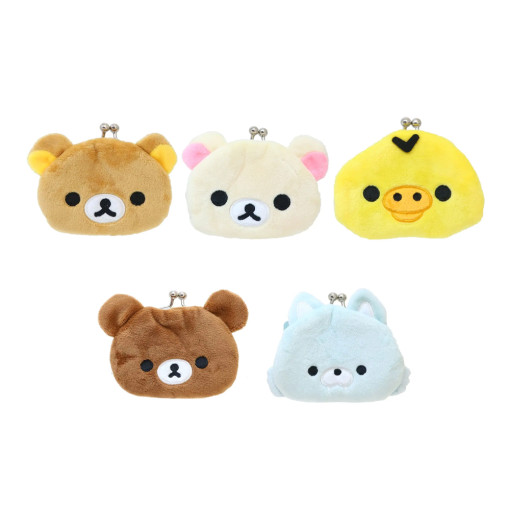 산엑스 리락쿠마。페이스 동전 지갑 (똑딱이형) 코리락쿠마 키이로이토리 챠이로이코구마 아기 늑대 산엑스 - 위시버킷